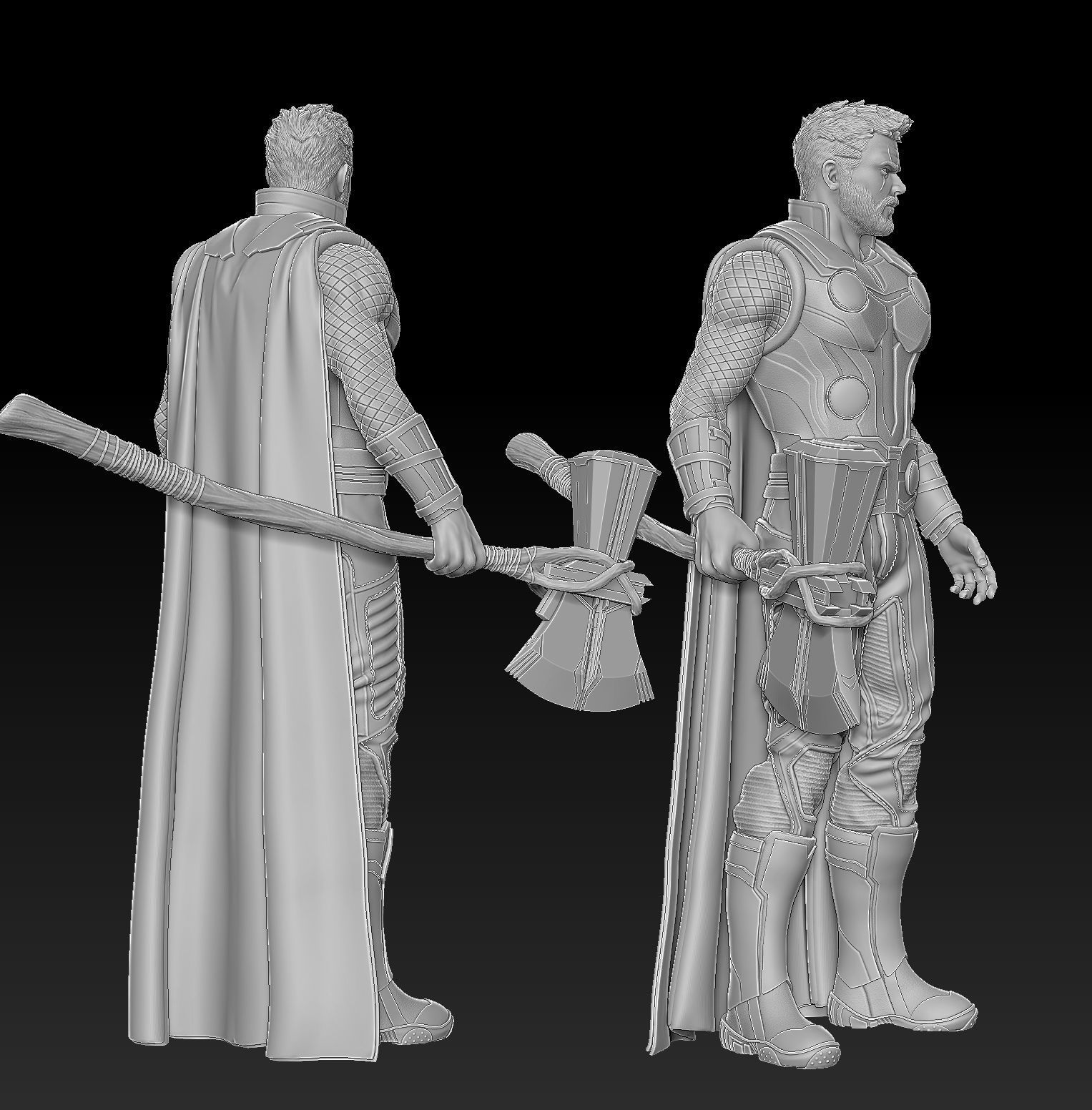 Thor from Infinity War statue 3D Print Ready 3D model 3D printable ...