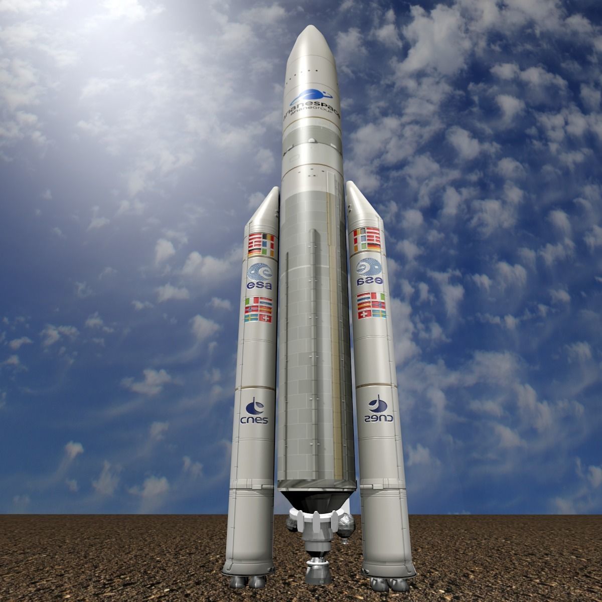 Rocket Ariane 5 ECA lowpoly free VR / AR / low-poly 3D model | CGTrader