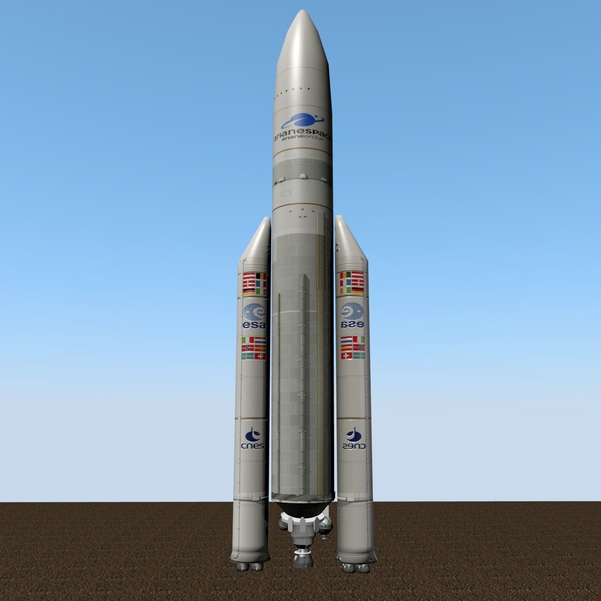 Rocket Ariane 5 ECA lowpoly free VR / AR / low-poly 3D model | CGTrader
