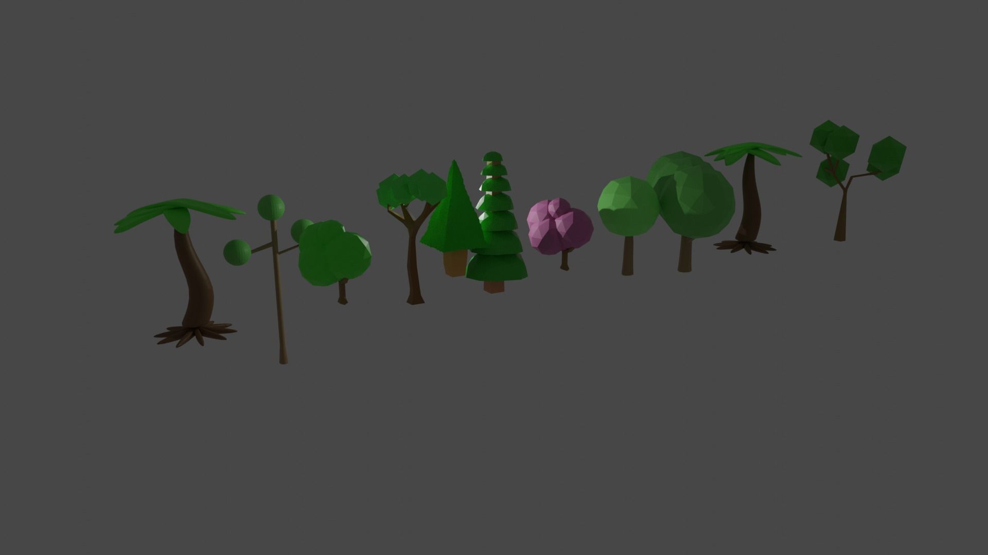 3D model Low poly trees for blender VR / AR / low-poly | CGTrader
