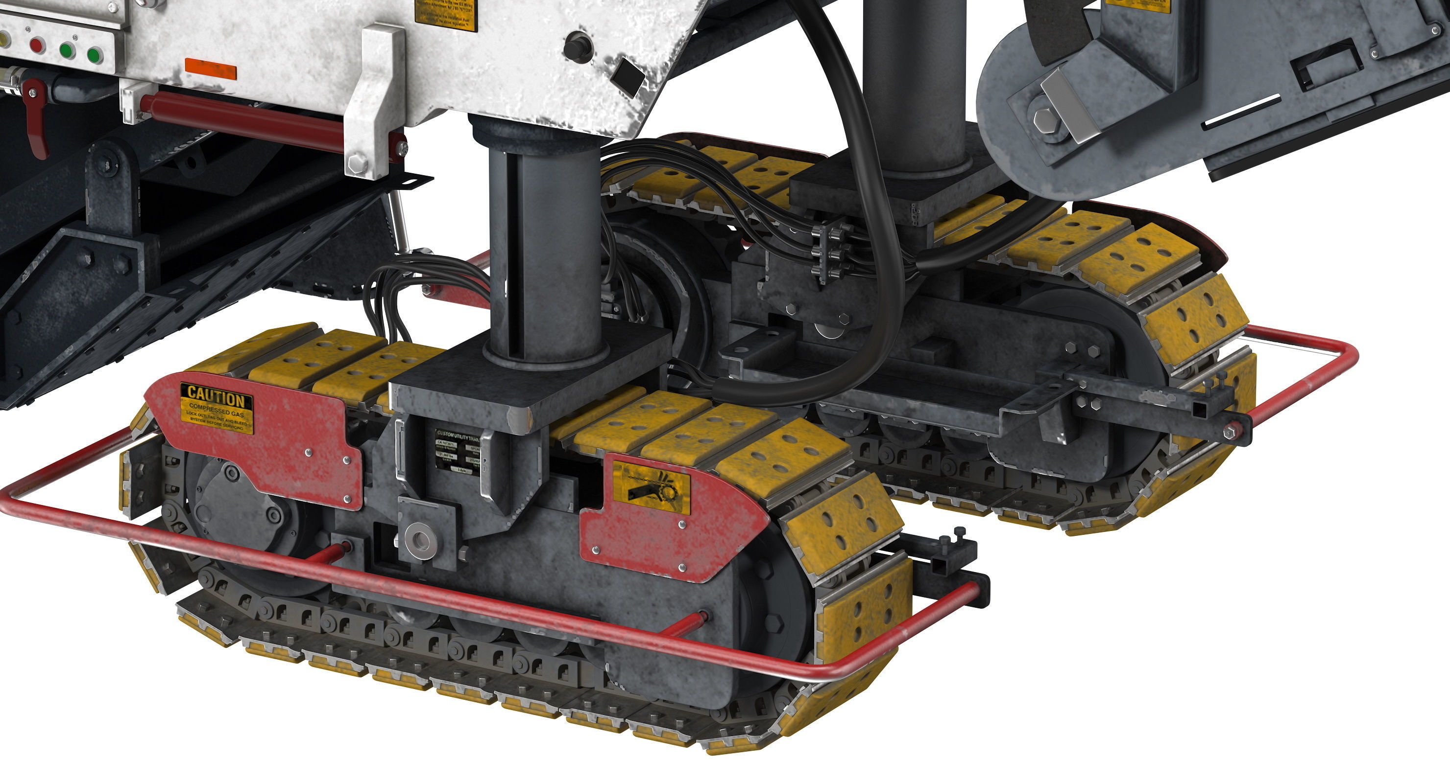 Wirtgen W2000 Asphalt Milling Machine Dirty Rigged 3D model rigged ...