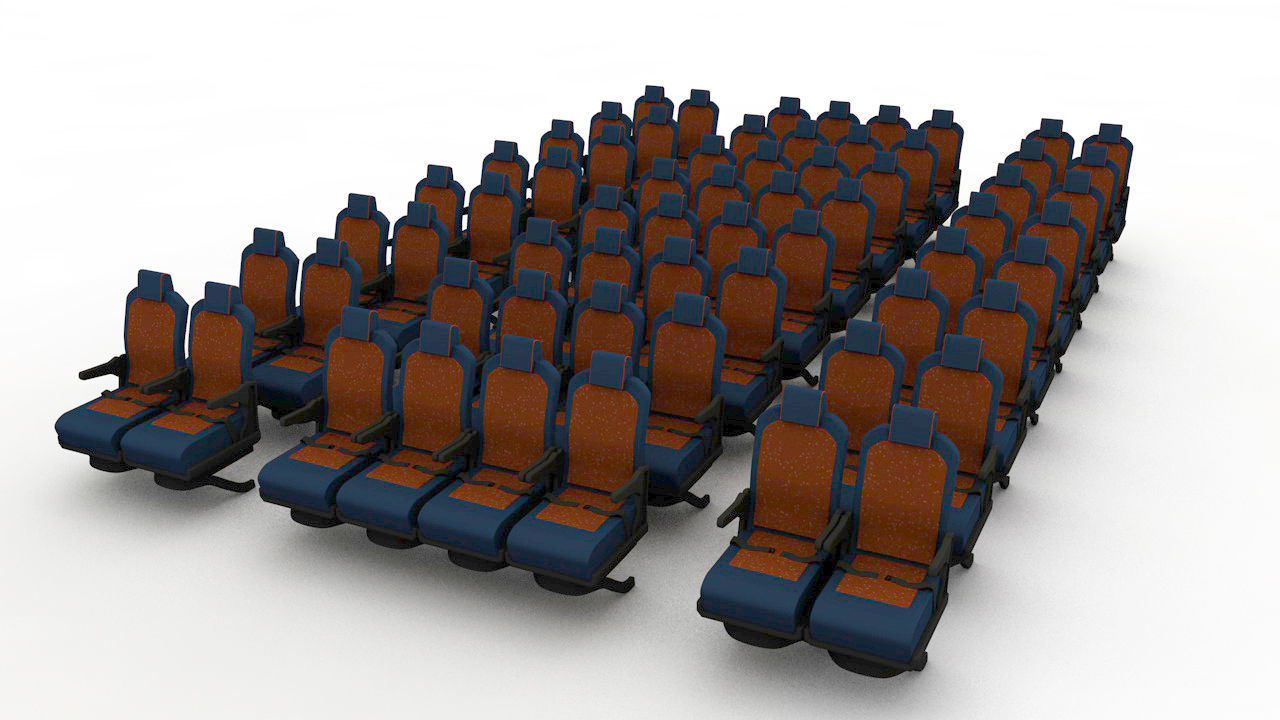 3D seats Airplane Seats | CGTrader