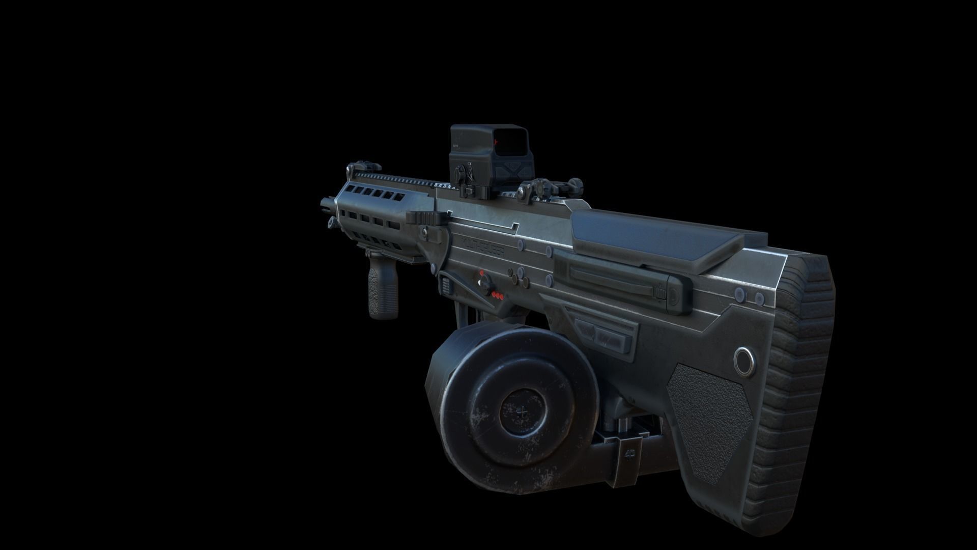 3D model Modular Bullpup Rifle-Squad Automatic Weapon Variant VR / AR ...