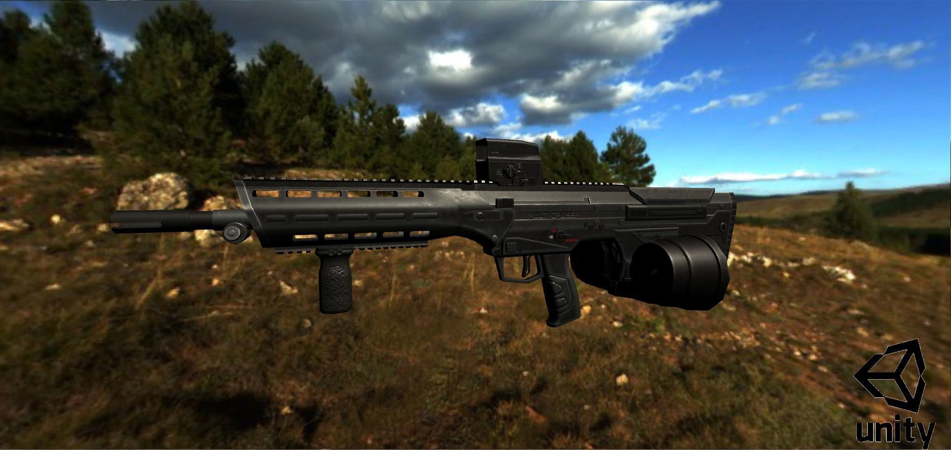 3D model Modular Bullpup Rifle-Squad Automatic Weapon Variant VR / AR ...