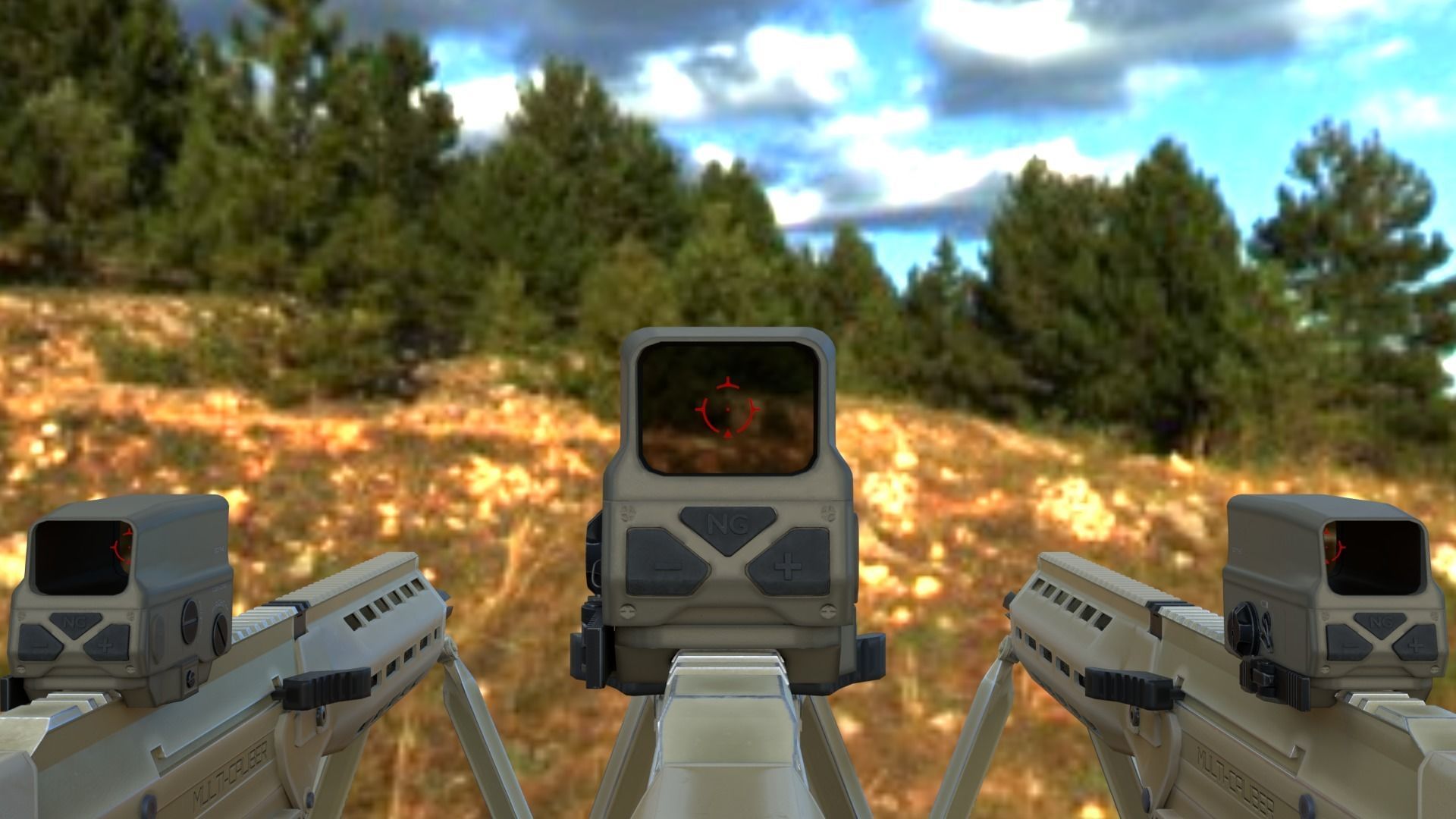 3D model Modular Bullpup Rifle-Squad Automatic Weapon Variant VR / AR ...