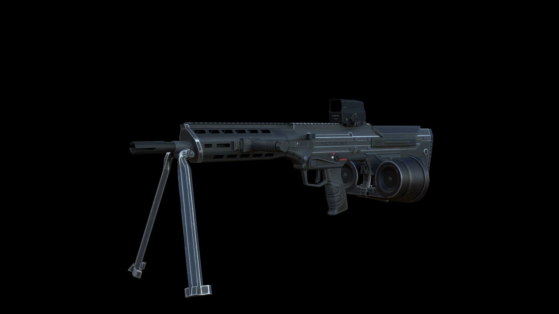 3D model Modular Bullpup Rifle-Squad Automatic Weapon Variant VR / AR ...