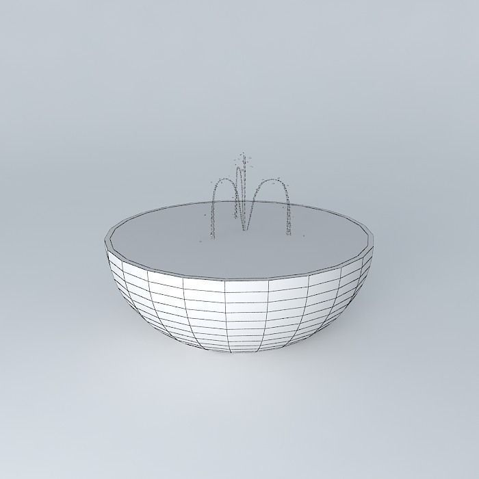 Basin with fountain free 3D model | CGTrader