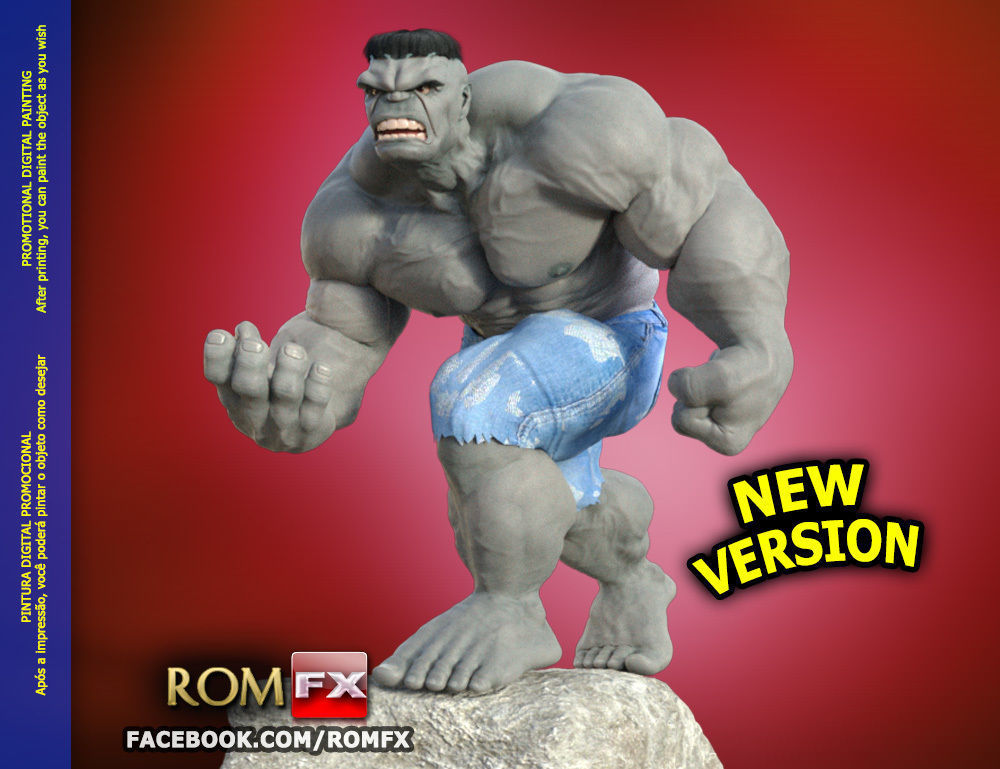 Grey Hulk Figure Printable 3D model 3D printable | CGTrader