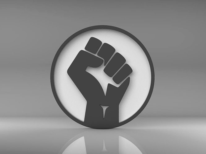 BLM Black Lives Matter Logo Symbol Emblem free 3D model 3D printable ...