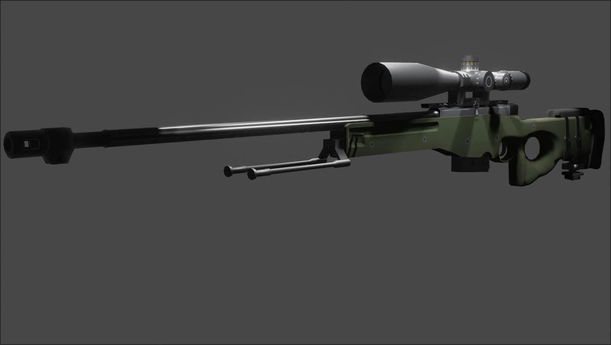 AWM sniper free VR / AR / low-poly 3D model | CGTrader