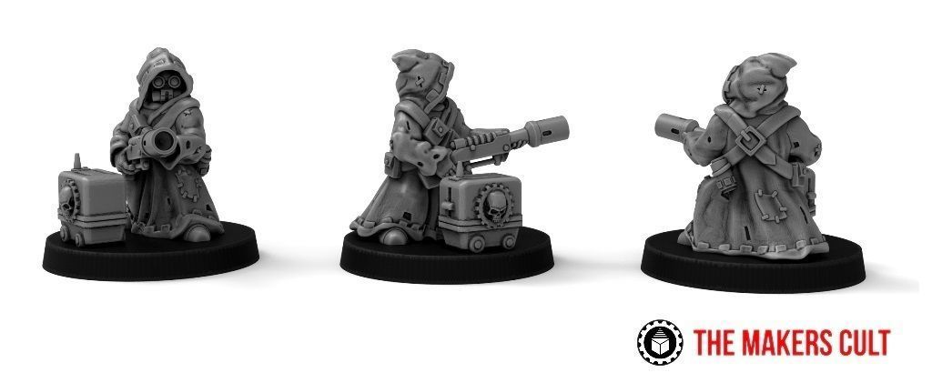 Dark Techno Lil Cultist And His Companion 3d Model 3d Printable Cgtrader