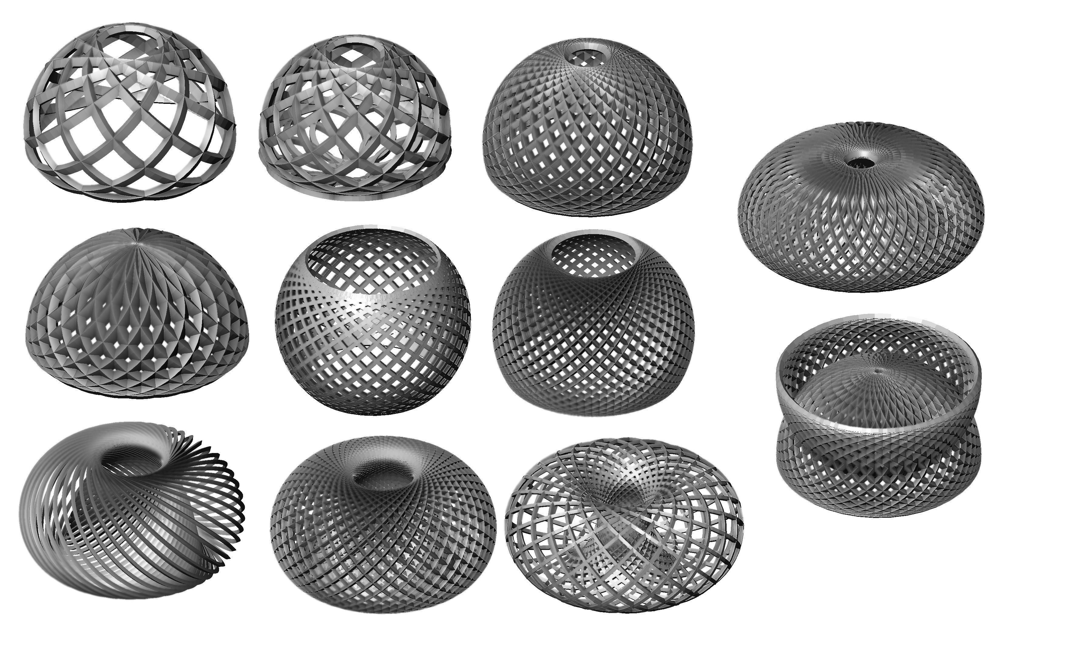 abstract spherical patterns free 3D model 3D printable | CGTrader
