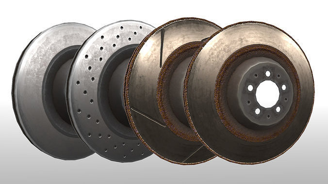 Dusty Brake Rotors x24 free VR / AR / low-poly 3D model | CGTrader