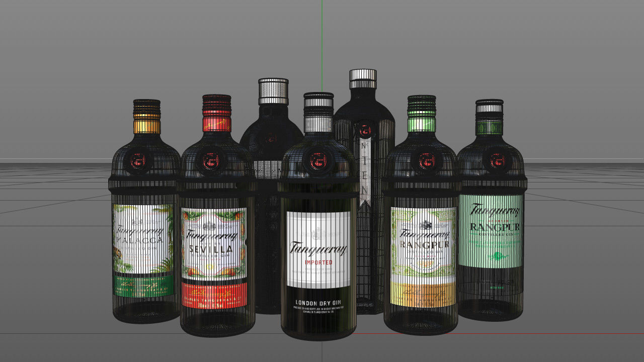Tanqueray - Collection - Bottles Bundle Pack 3D model | CGTrader