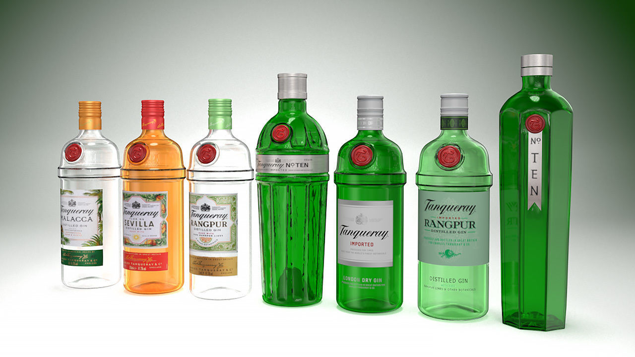 Tanqueray - Collection - Bottles Bundle Pack 3D model | CGTrader