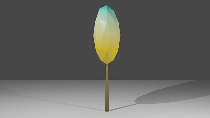 3D model Yellow blue tree VR / AR / low-poly | CGTrader