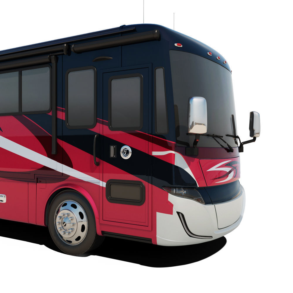 Recreational Vehicle Red 3D model | CGTrader