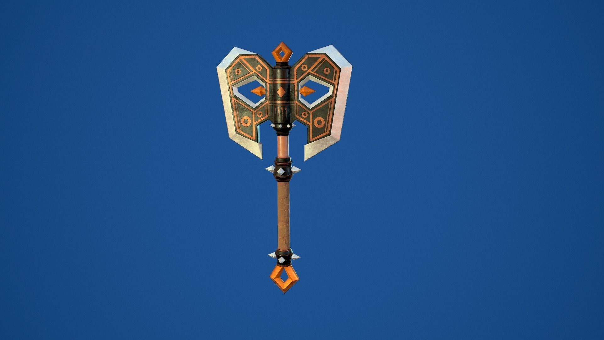 Stylized Low Poly Dwarf Axe Game Ready free VR / AR / low-poly 3D model ...