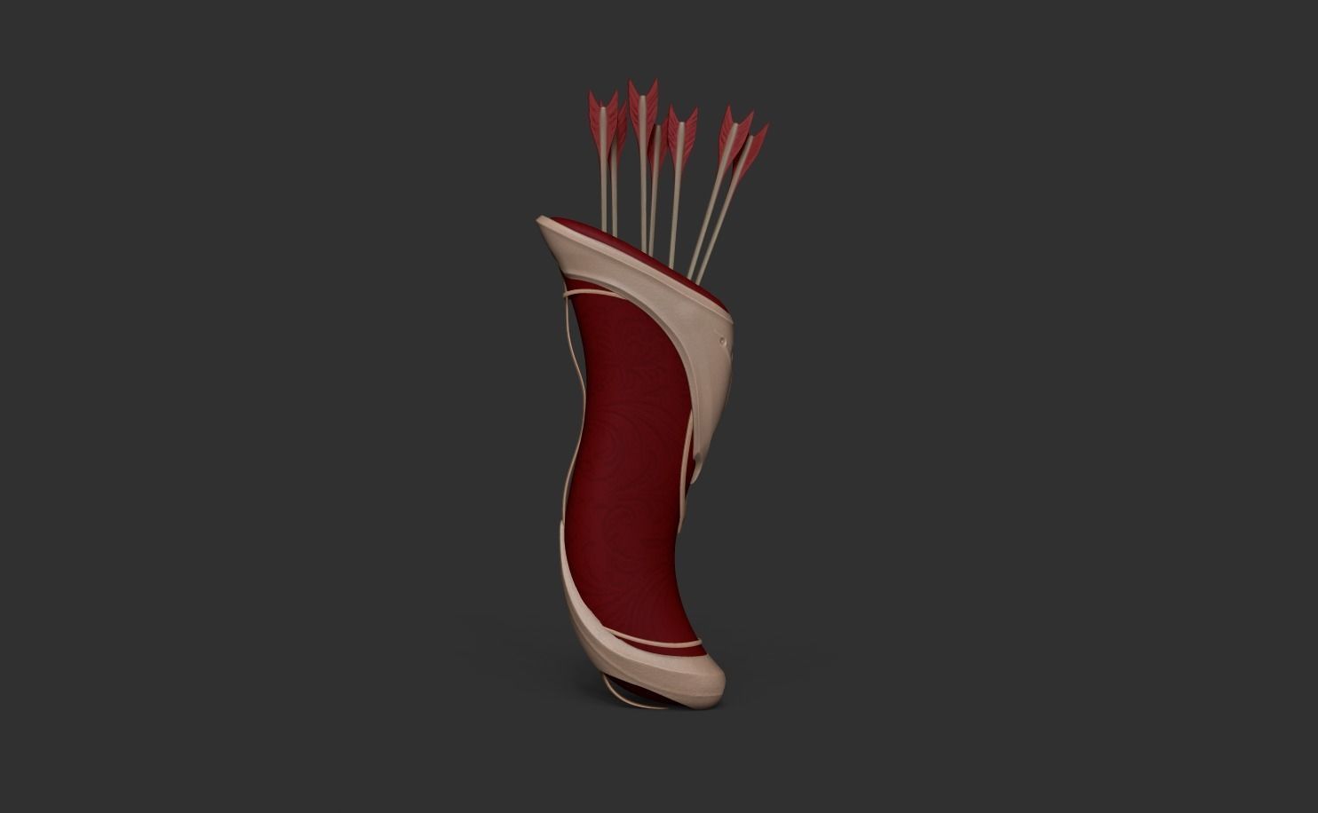 3D model Archer Quiver - Fantasy Medieval VR / AR / low-poly | CGTrader