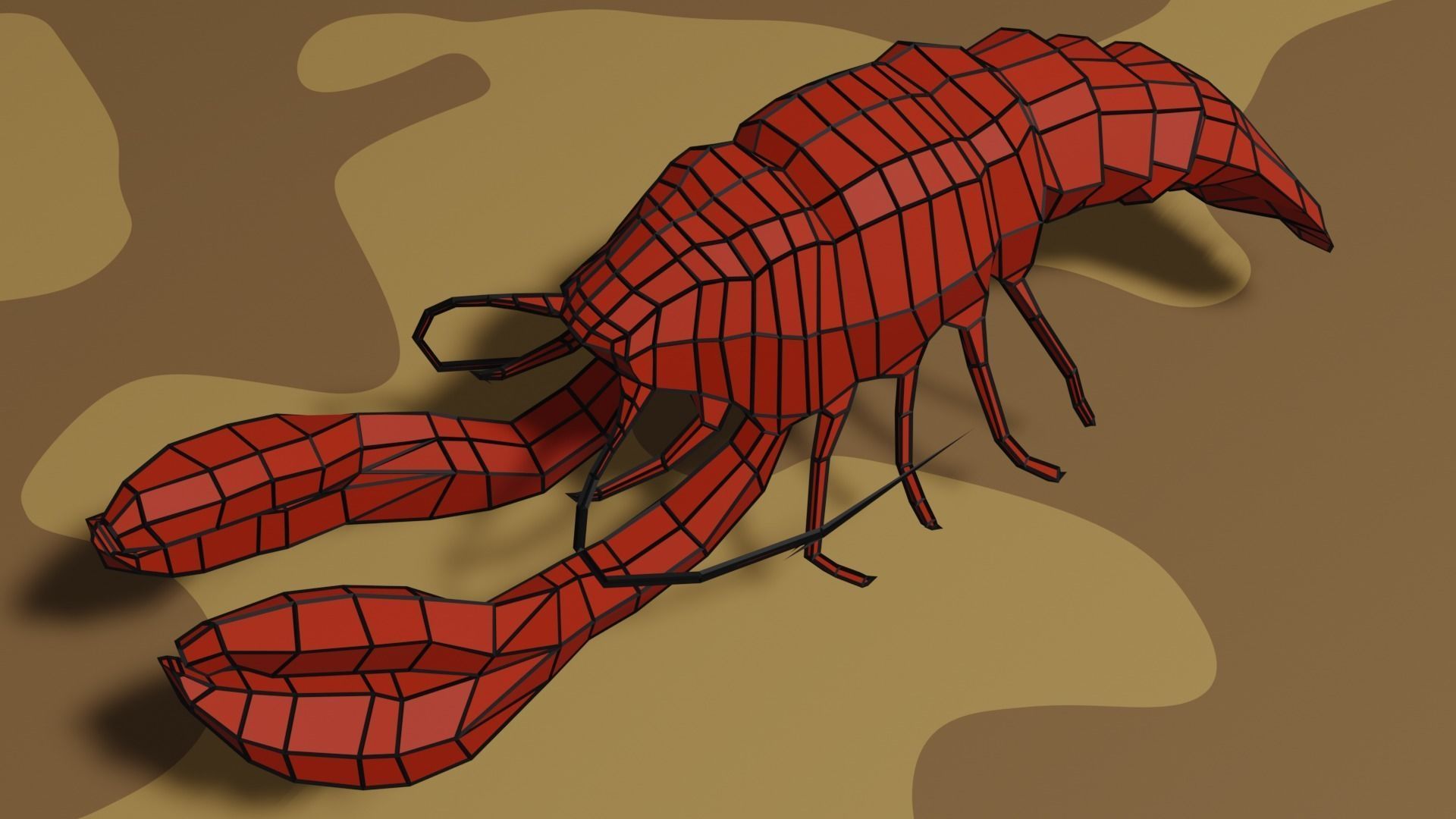 Lobster free VR / AR / low-poly 3D model animated rigged | CGTrader