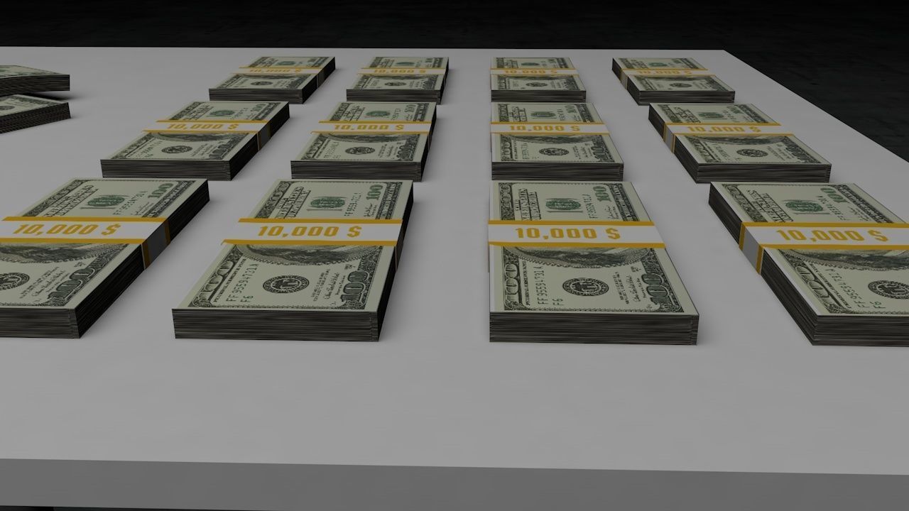 3D model cash money stacks VR / AR / low-poly | CGTrader