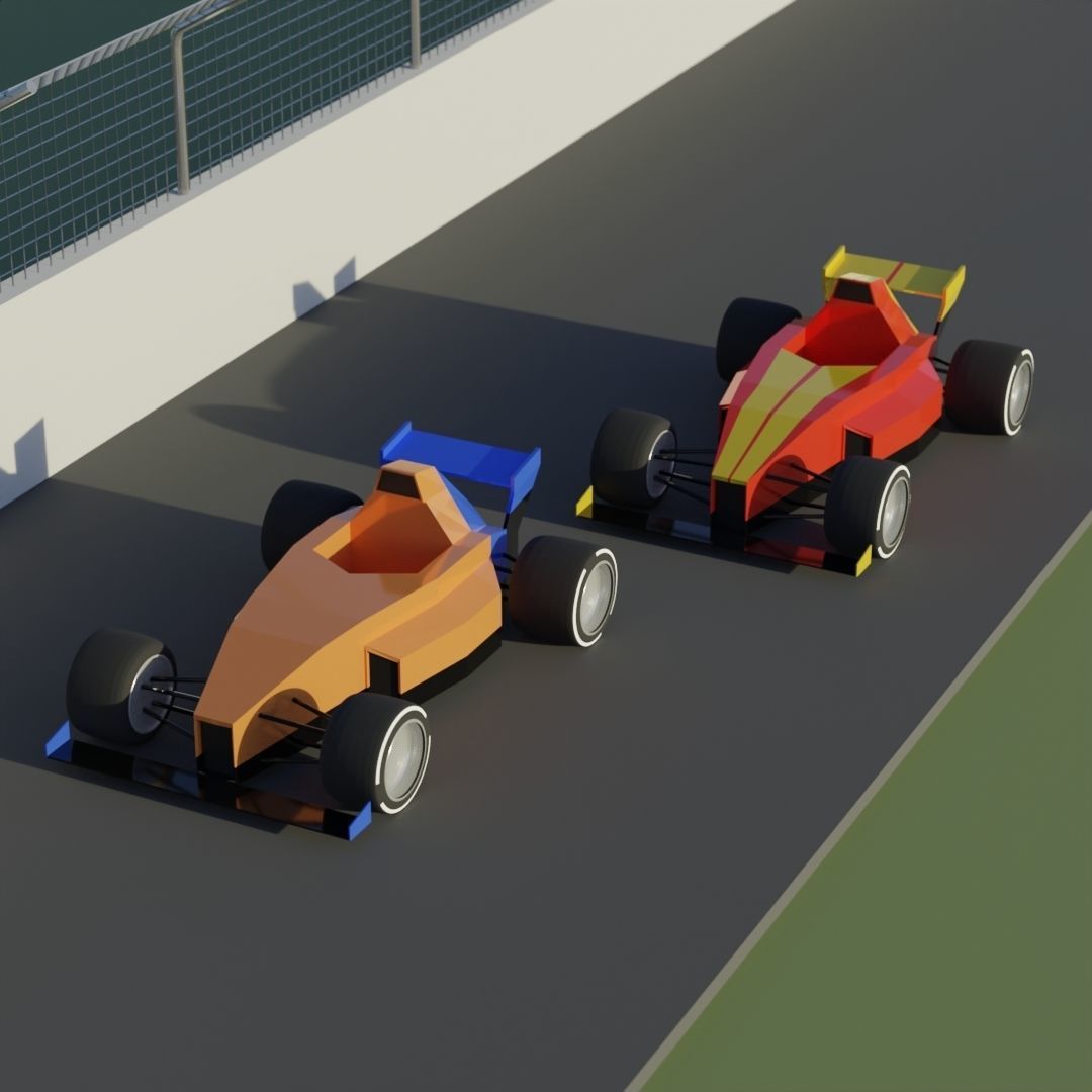 3D model Low Poly Formula 1 Car VR / AR / low-poly | CGTrader