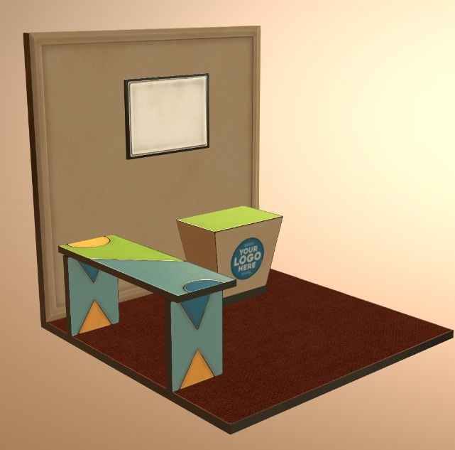 3D model Simple booth VR / AR / low-poly | CGTrader