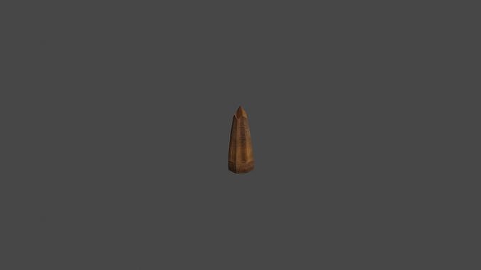 Low poly Bullet Game Ready wooden spike free VR / AR / low-poly 3D ...