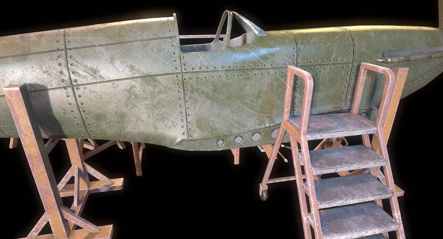 3D model Airplane Workbench WWII VR / AR / low-poly | CGTrader