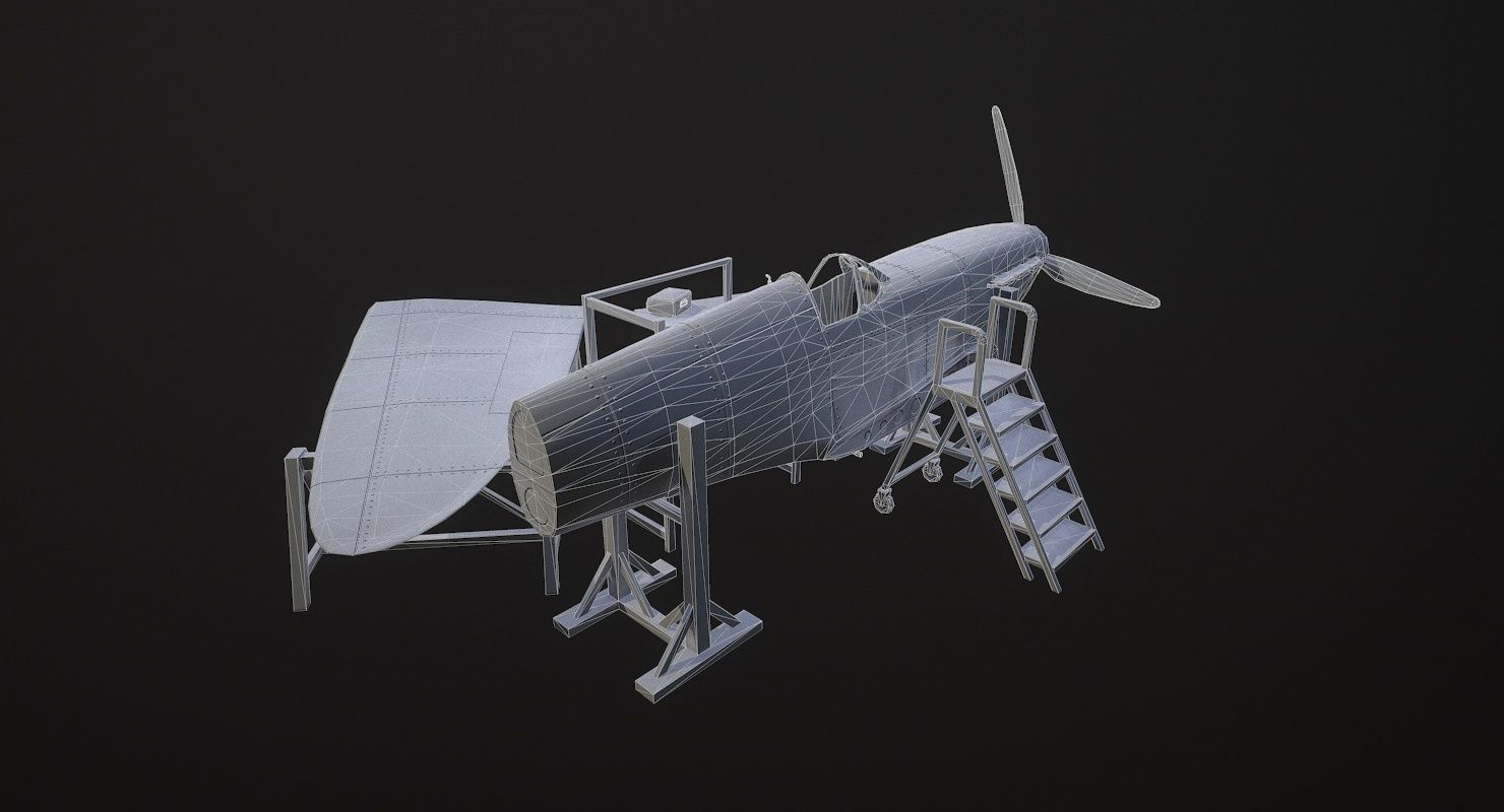3D model Airplane Workbench WWII VR / AR / low-poly | CGTrader
