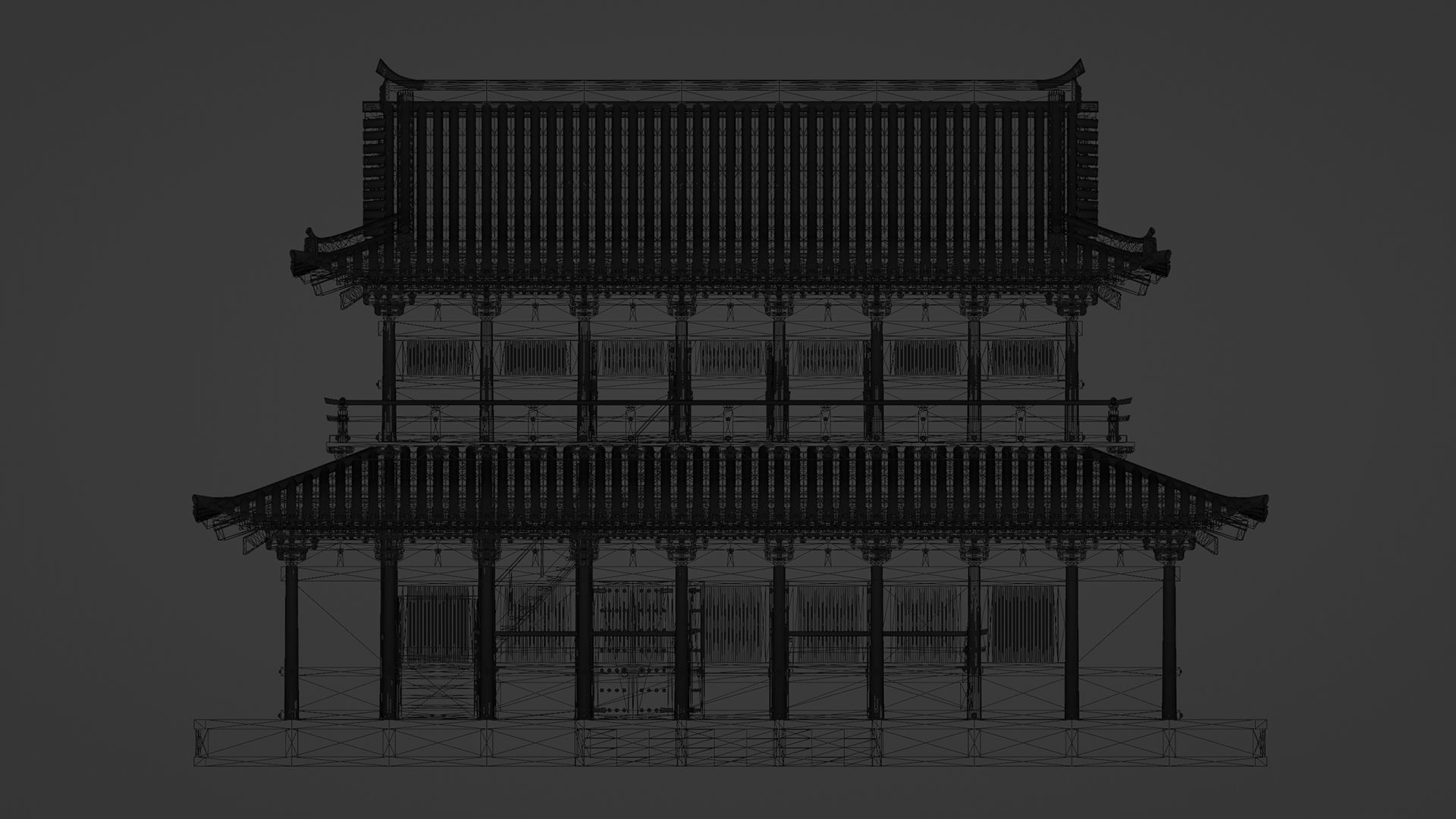 3D model Japanese Modular Temple VR / AR / low-poly | CGTrader
