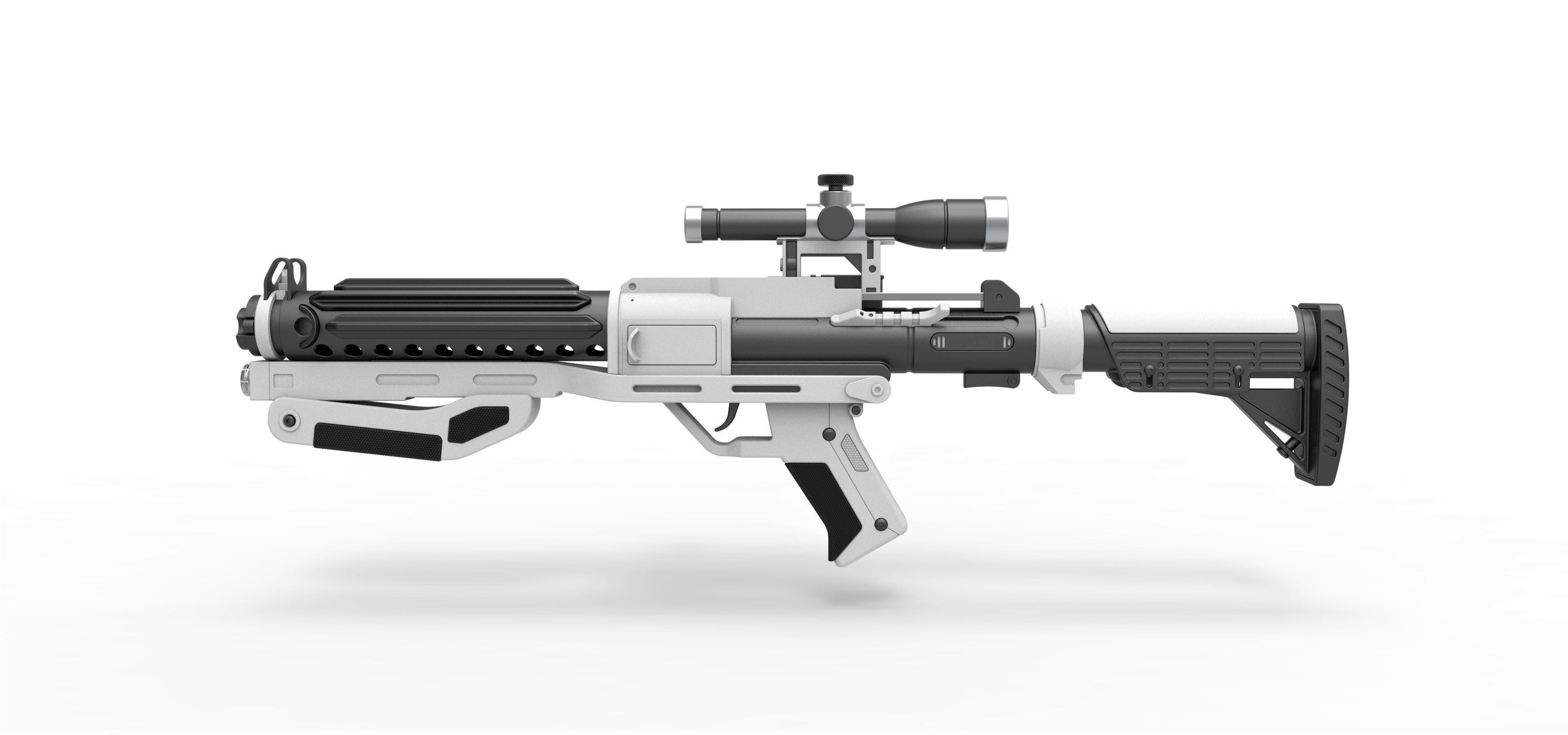 Blaster rifle F-11D with stock from Star Wars The Force Awakens 3D ...