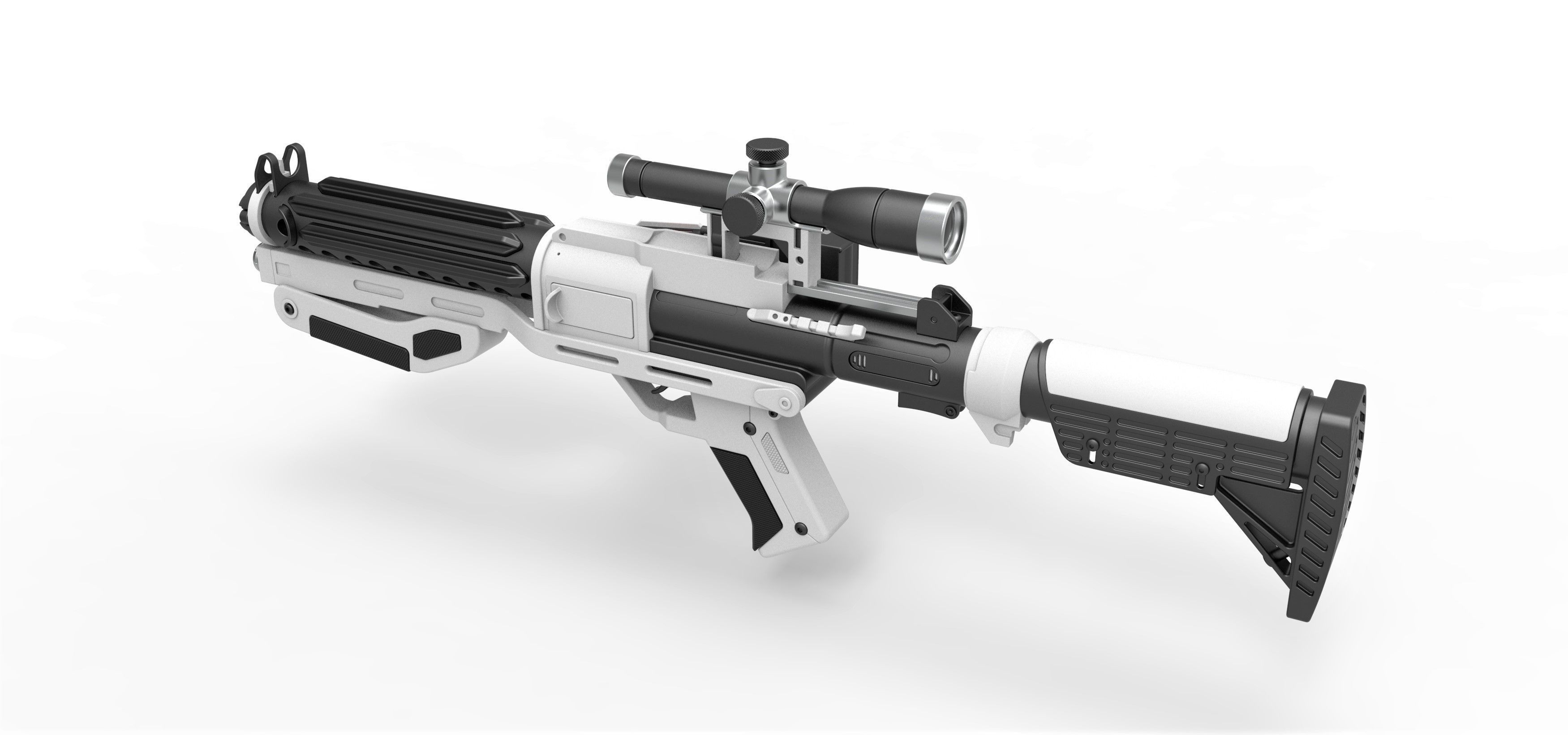 Blaster rifle F-11D with stock from Star Wars The Force Awakens 3D ...