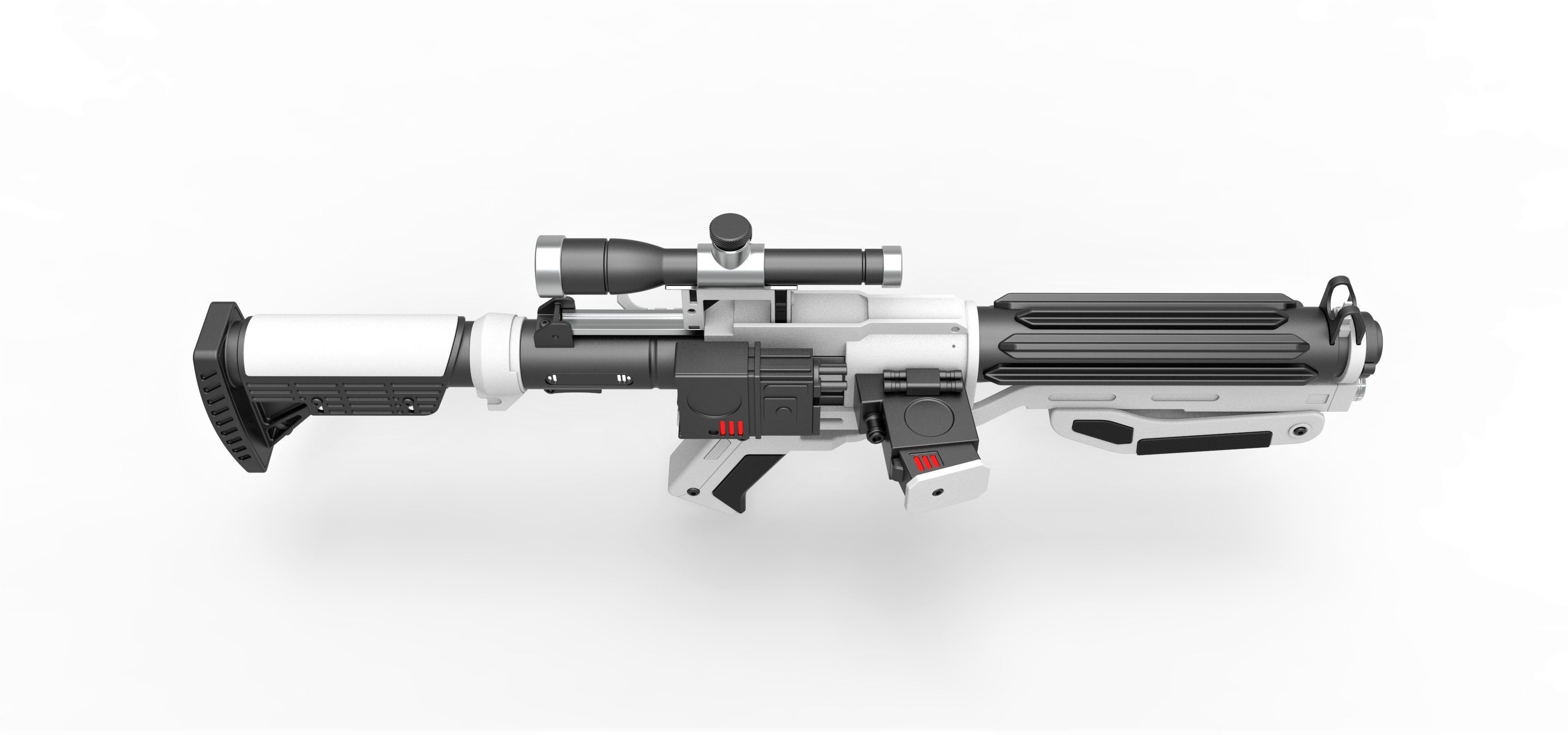 Blaster rifle F-11D with stock from Star Wars The Force Awakens 3D ...