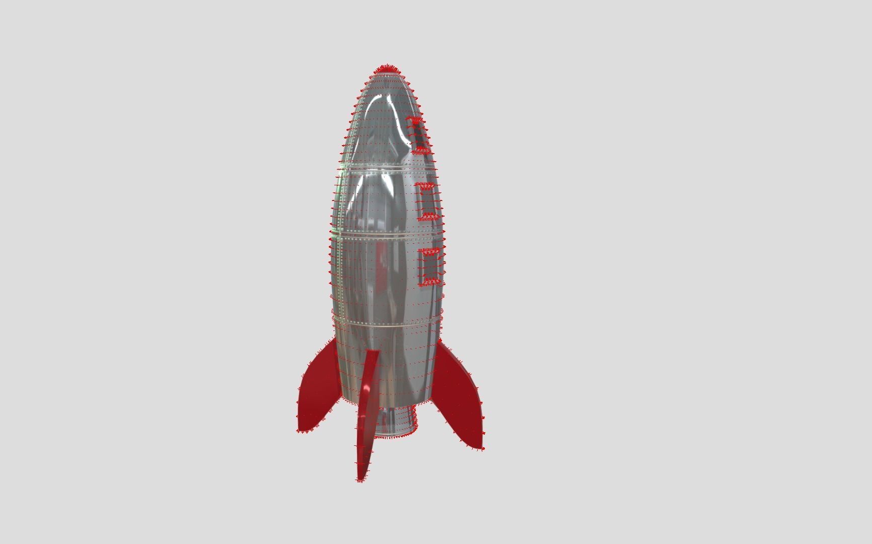 3D model Retro Rocketship VR / AR / low-poly | CGTrader