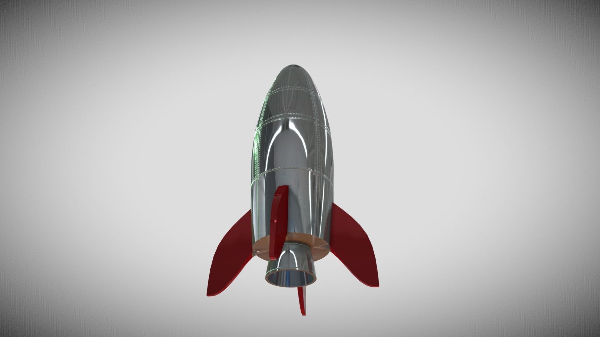 3D model Retro Rocketship VR / AR / low-poly | CGTrader