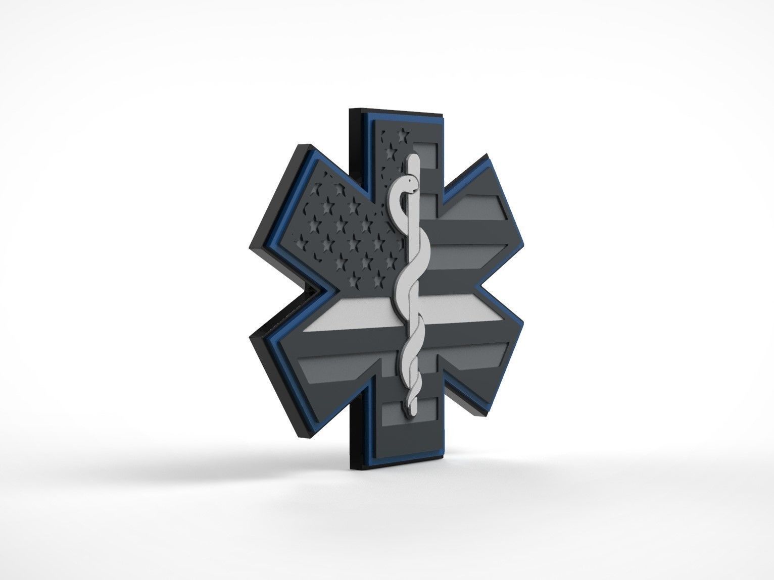 Thin White Line Symbol Emblem Logo free 3D model 3D printable | CGTrader