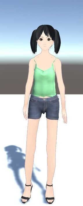 Unity Humanoid Model Anime006 free 3D model animated rigged | CGTrader