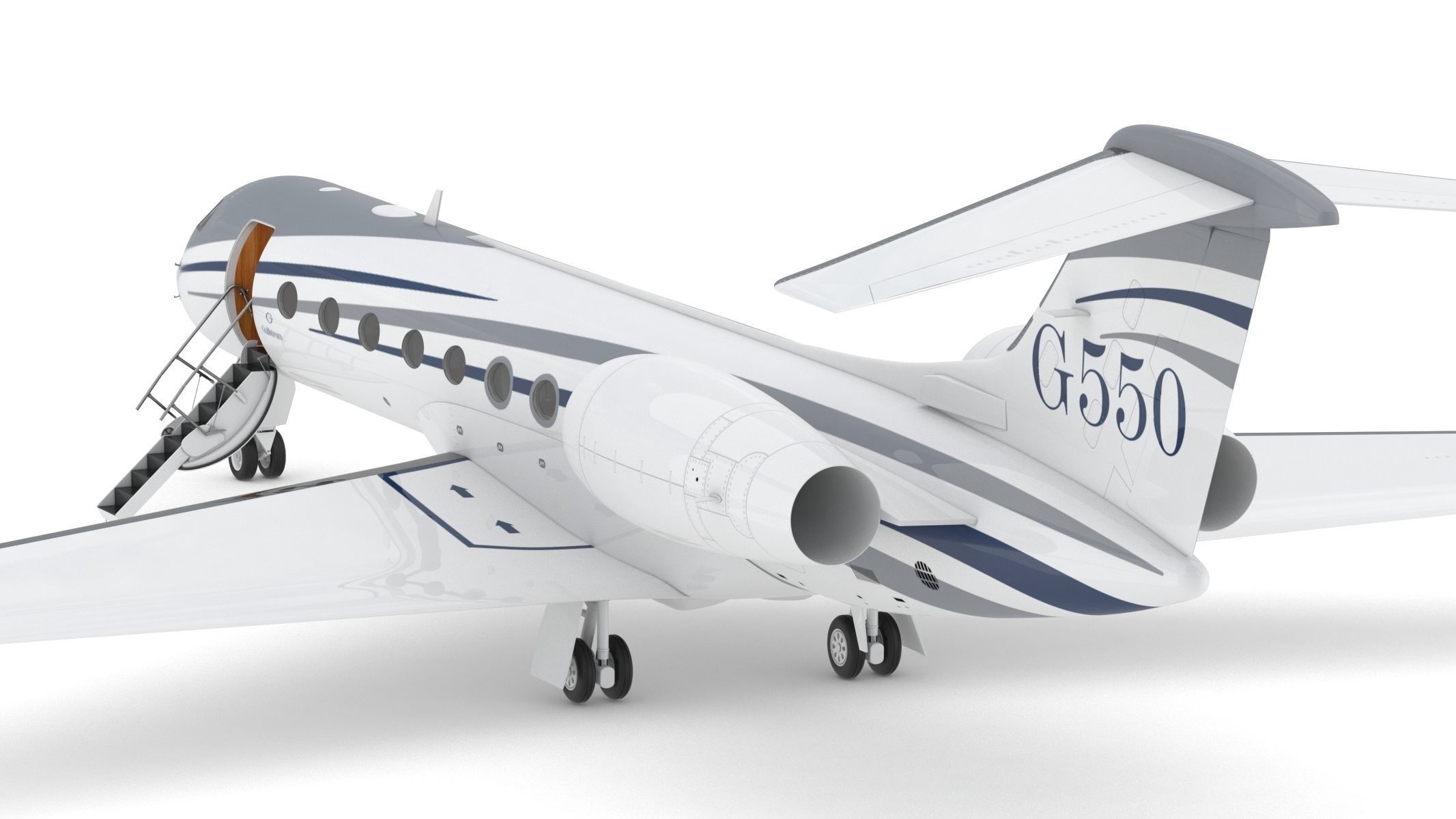 Gulfstream G550 with Interior and Cockpit 3D model | CGTrader