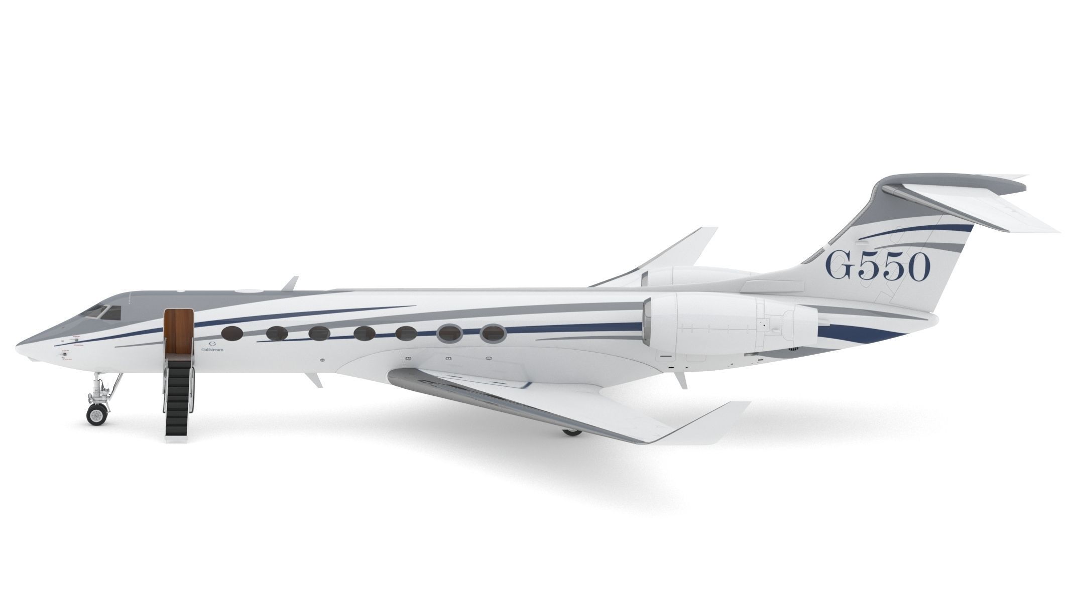 Gulfstream G550 with Interior and Cockpit 3D model | CGTrader