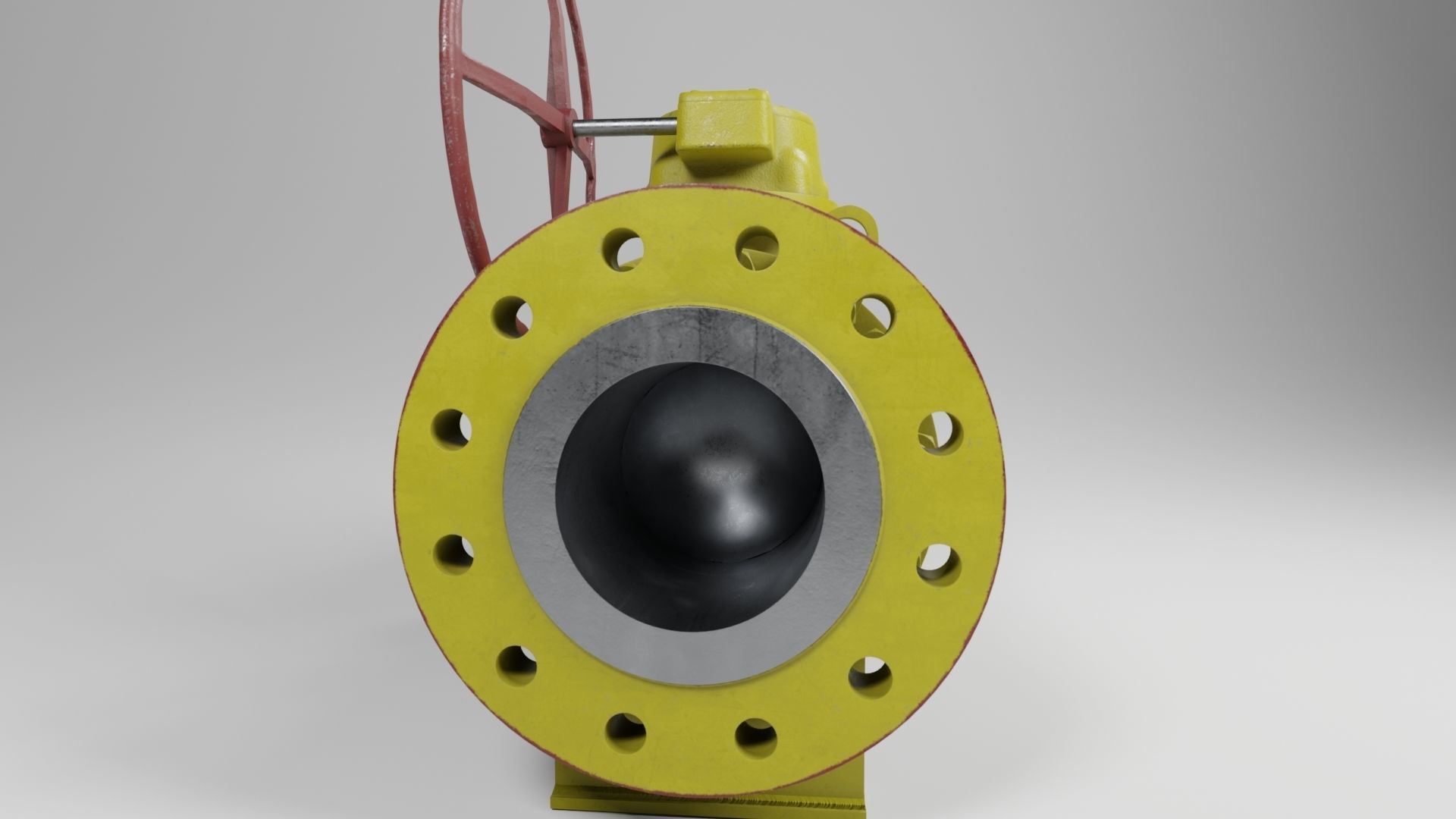Realistic ball valve 3D model | CGTrader