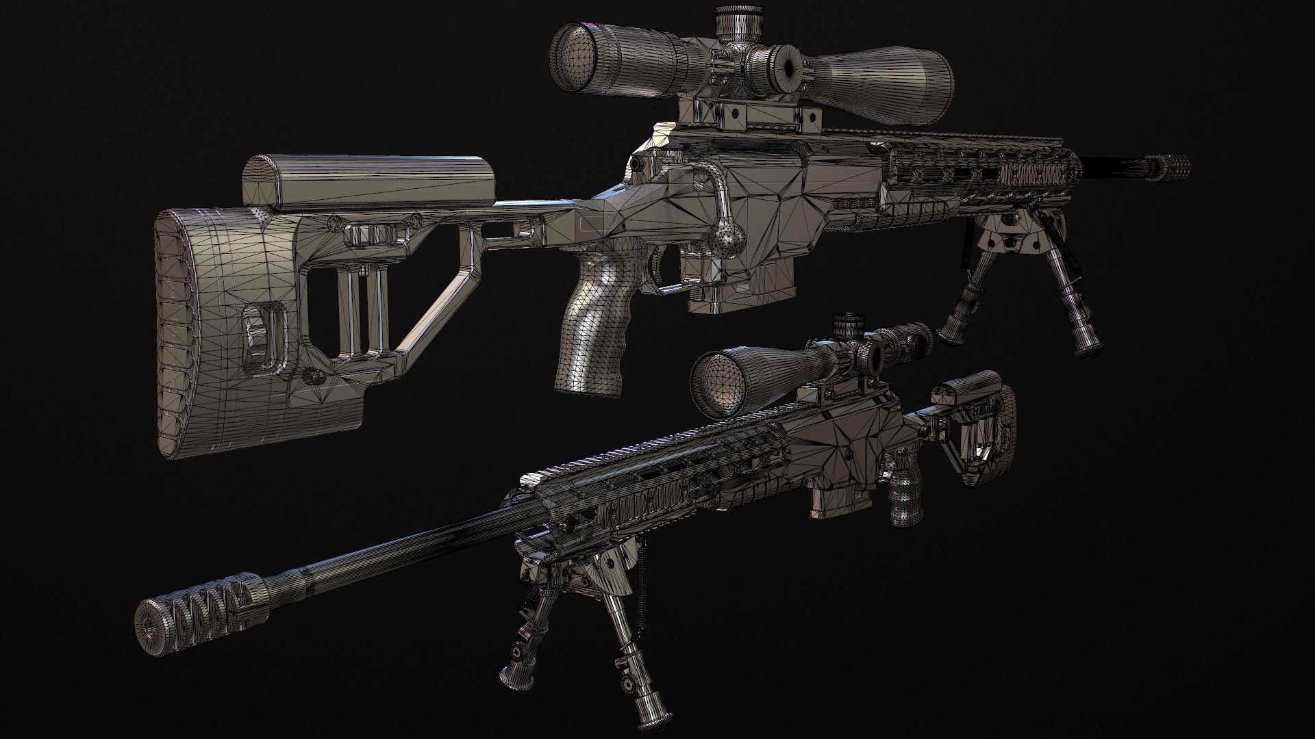 3D model ORSIS-F17 Multicalibre rifle VR / AR / low-poly | CGTrader