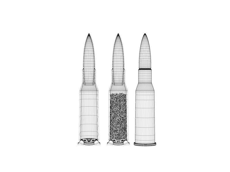 Structure of bullet 3D model | CGTrader