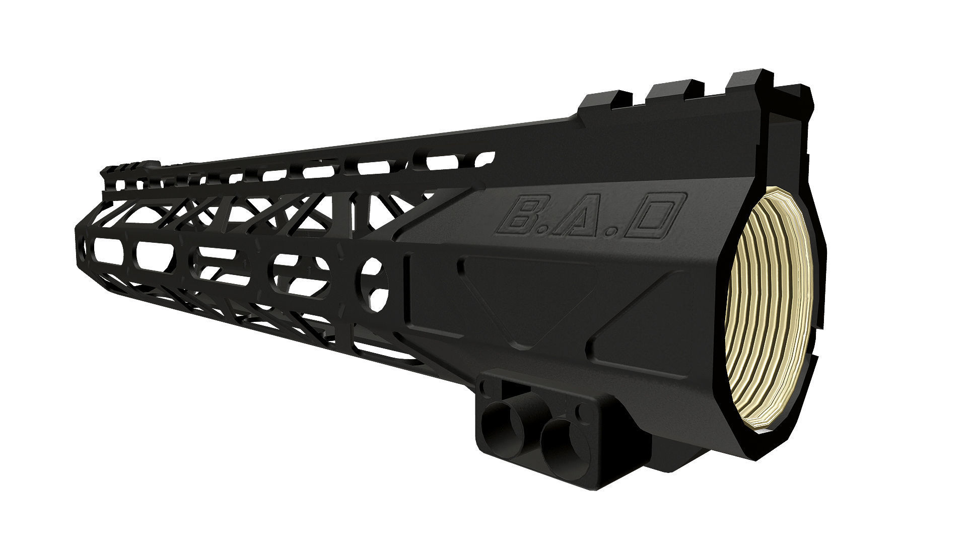 3D model Battlearms Rigidrail MLOC BAD Handguard PBR VR / AR / low-poly ...