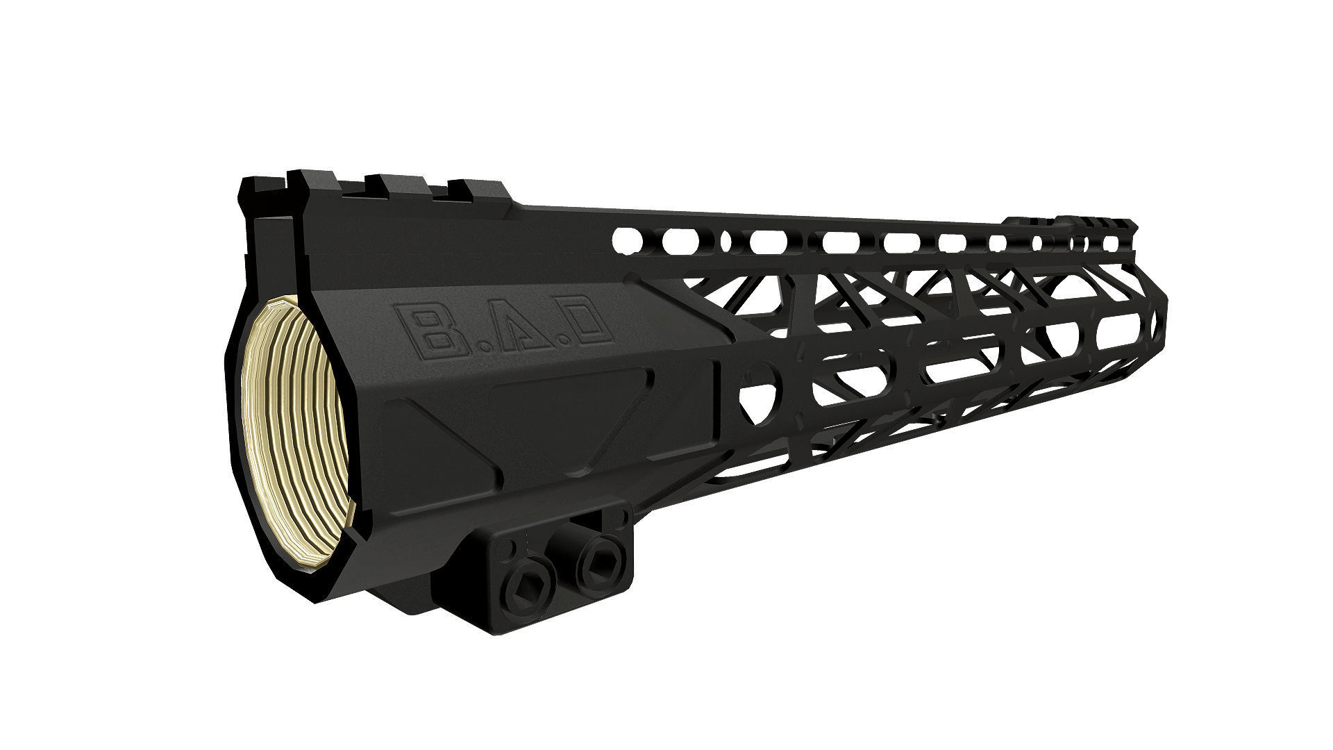 3D model Battlearms Rigidrail MLOC BAD Handguard PBR VR / AR / low-poly ...