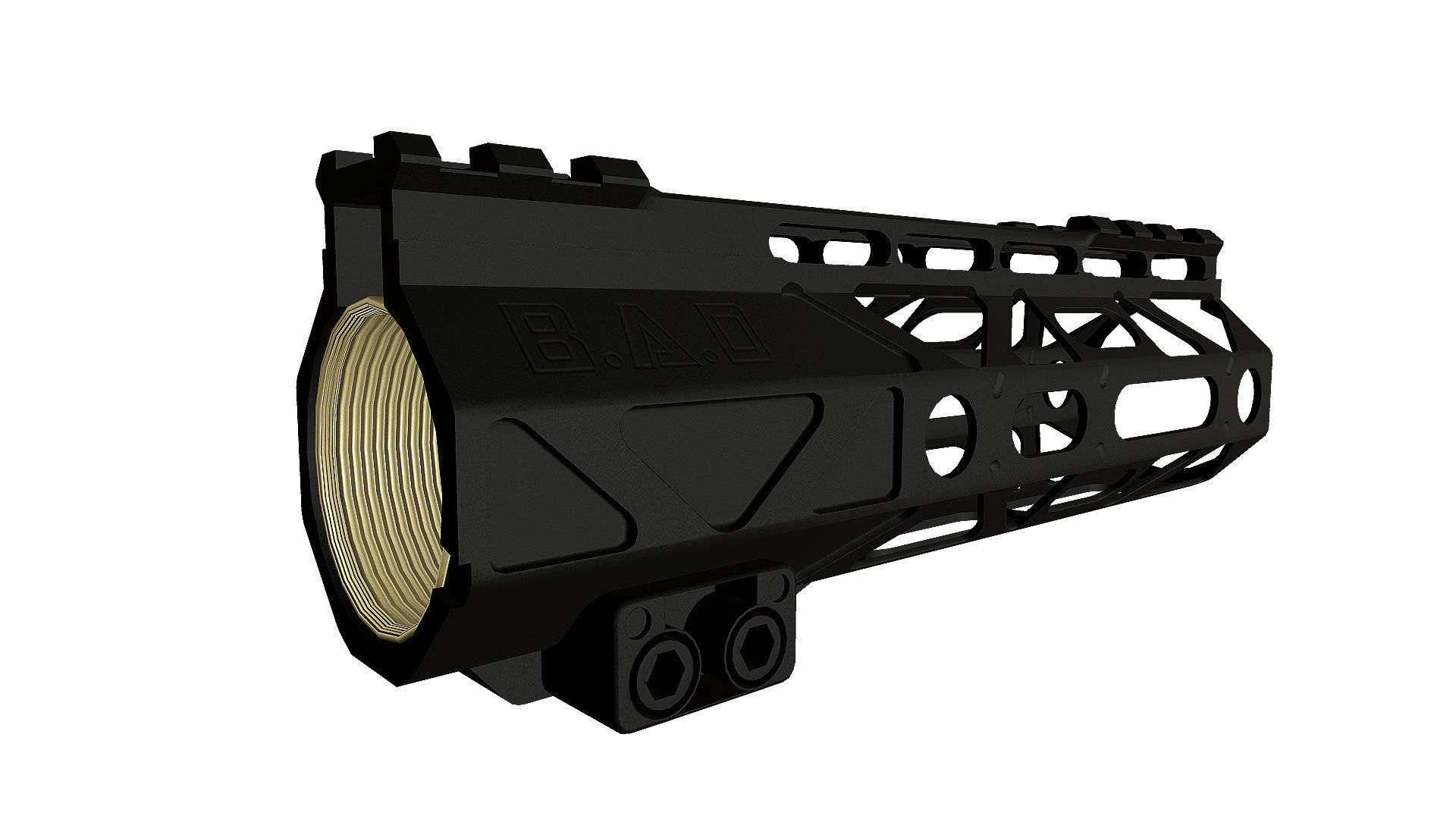 3D model Battlearms Rigidrail MLOC BAD Handguard PBR VR / AR / low-poly ...