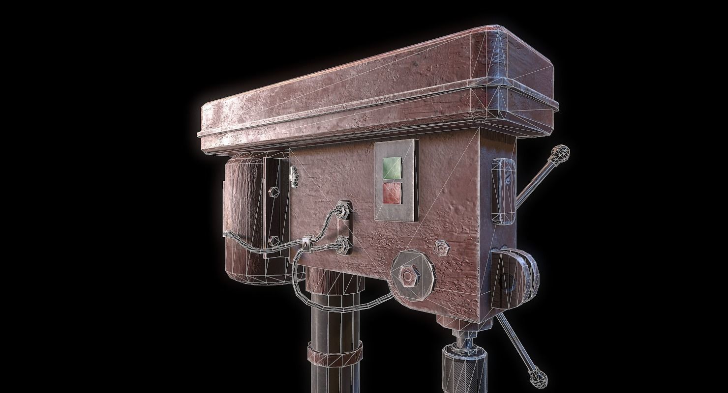 3D model Drill Machine WWII VR / AR / low-poly | CGTrader