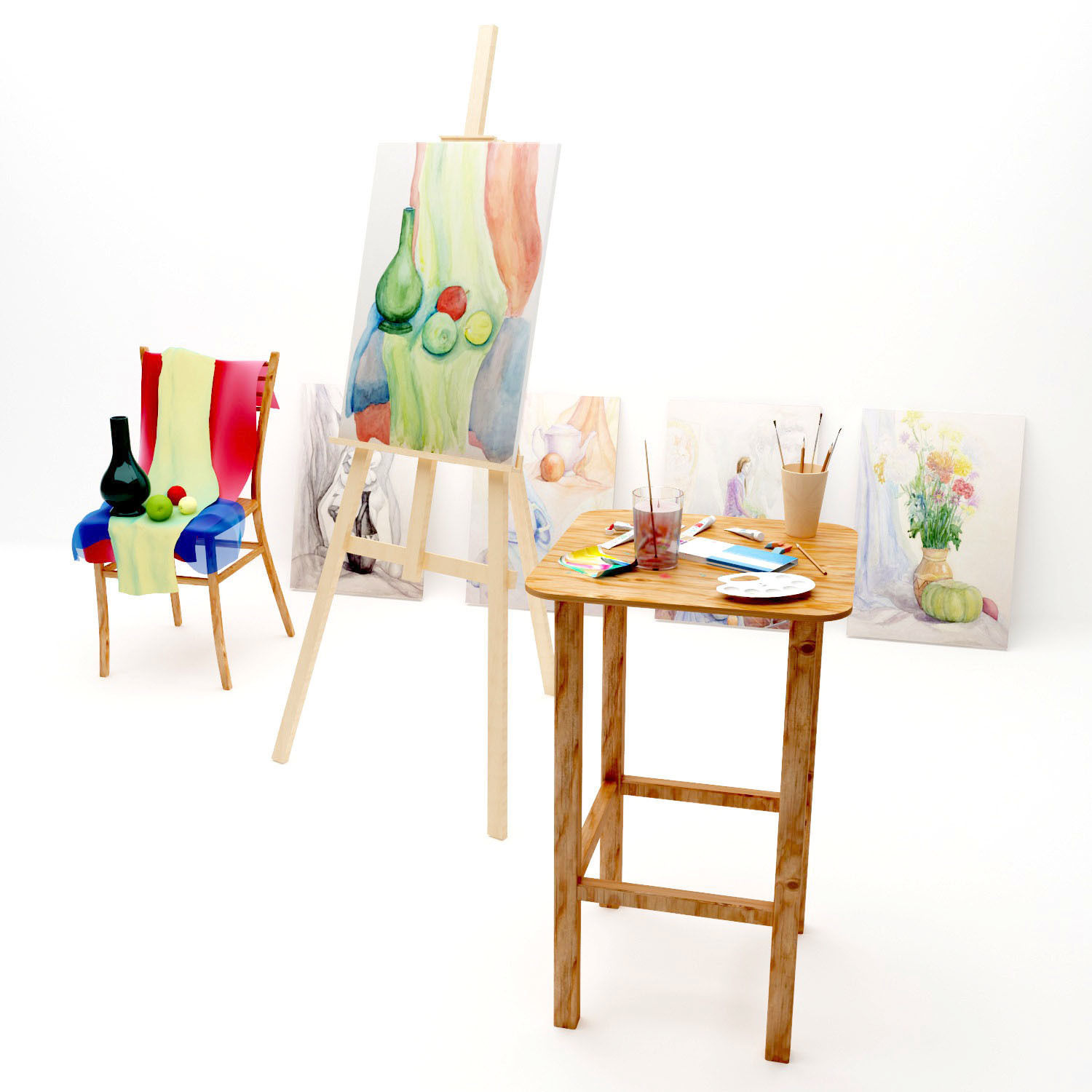 Artist workshop 3D model | CGTrader