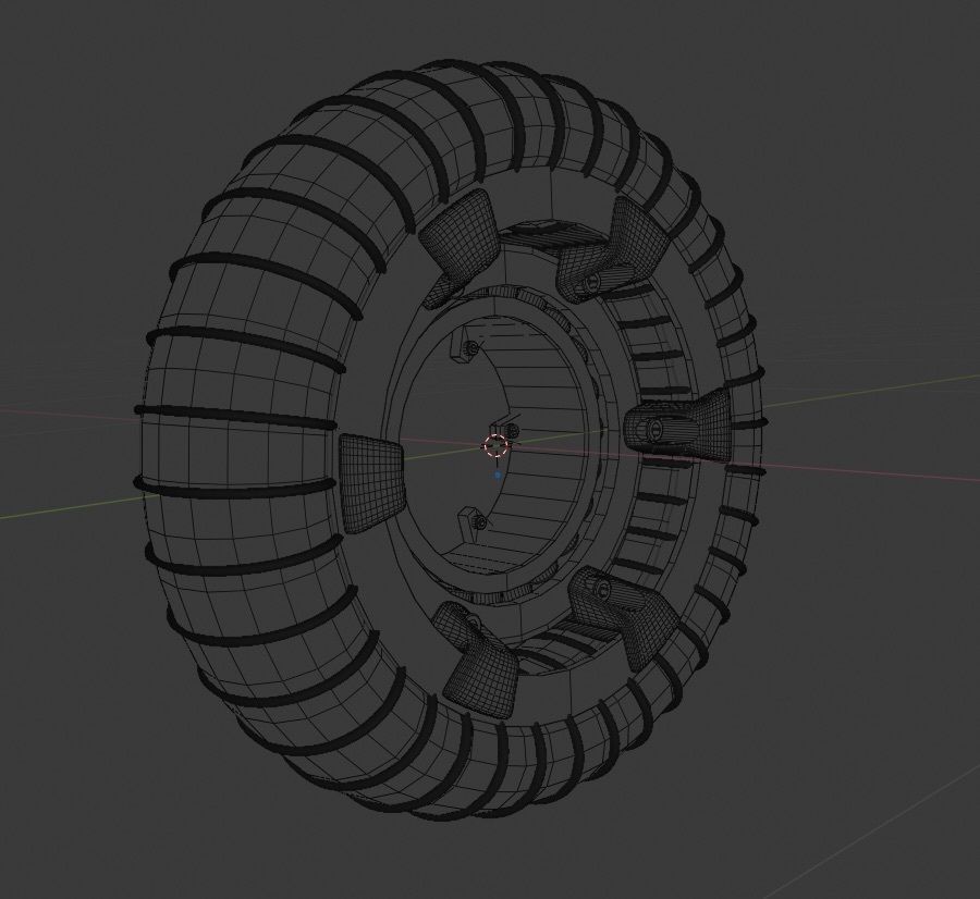 WHEEL AND MOTOR FOR MARS ROVER 3D model | CGTrader