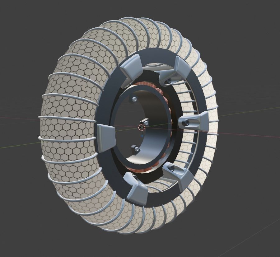 WHEEL AND MOTOR FOR MARS ROVER 3D model | CGTrader